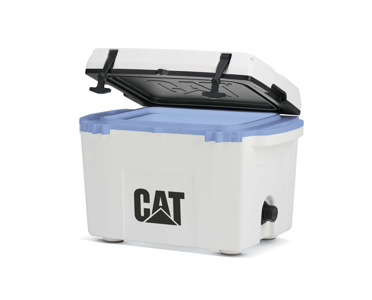 27 Quart Cooler Blue Collar White – Cat Coolers